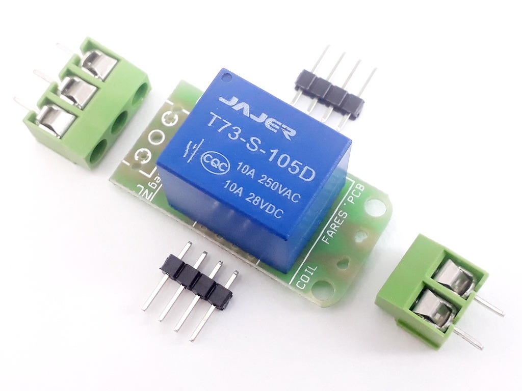 SPDT Relay to pin header – Fares PCB