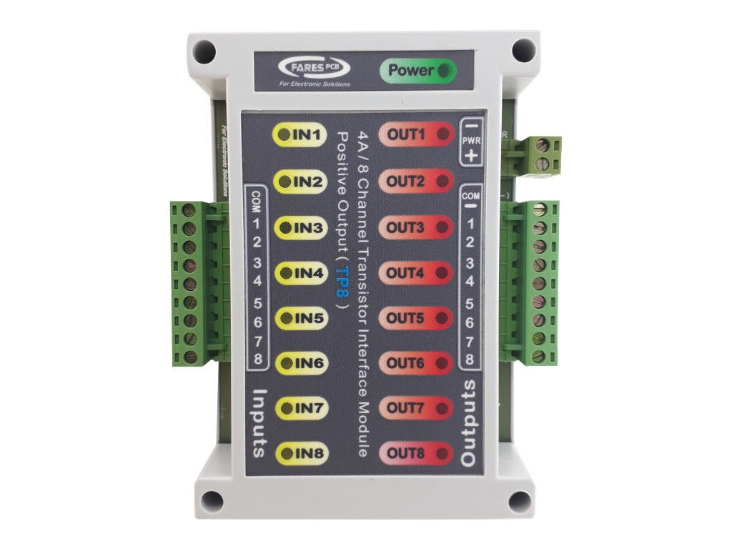 5A/8-Channel +ve Output Transistor Interface Module TP8 – Fares PCB