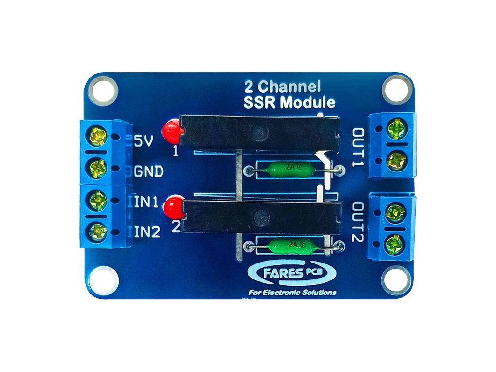 2-Channel Solid State Relay Module (5V) SSR205 – Fares PCB