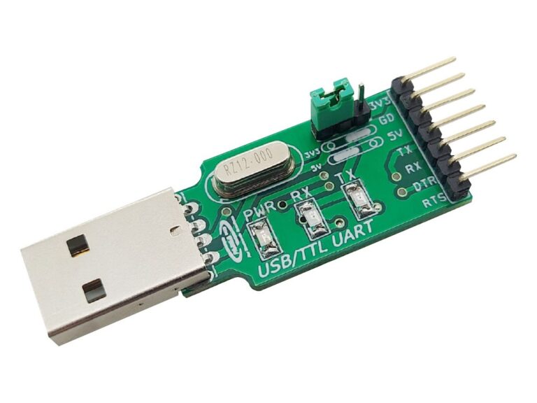 USB to UART TTL Module (CH340) USB Socket Type A Male to Header – Fares PCB