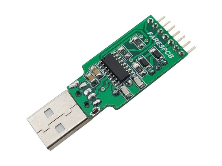USB to UART TTL Module (CH340) USB Socket Type A Male to Header – Fares PCB