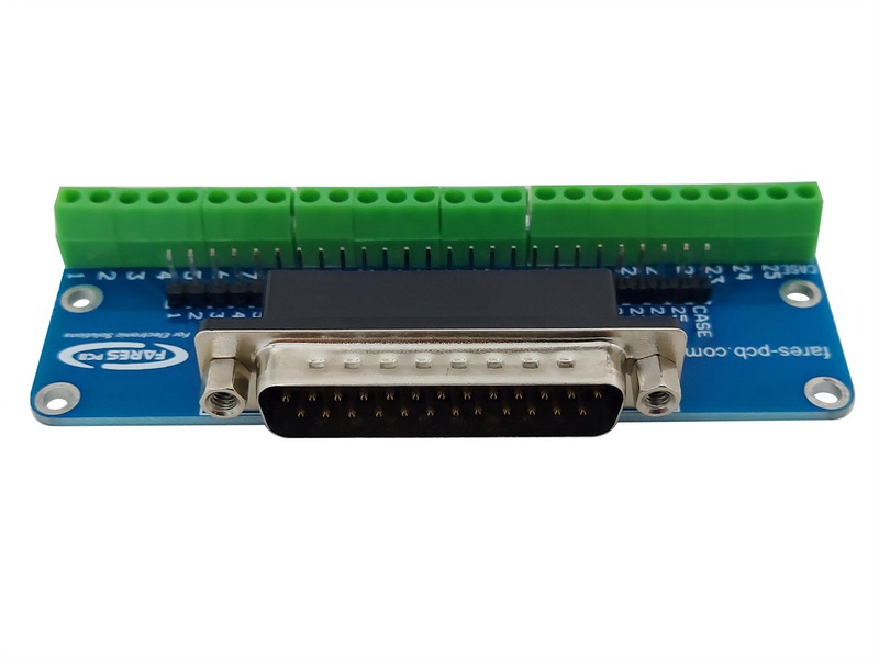 DB25 Male to Screw Terminal + Pin Header – Fares PCB