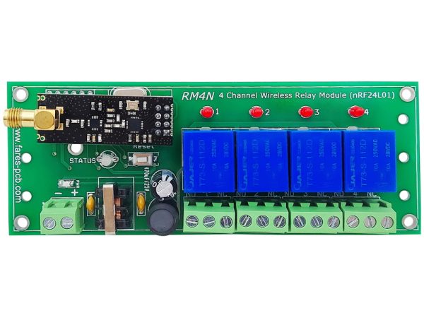 4-Channel Wireless Relay Module nRF24L01+ (RM4N) – Fares PCB