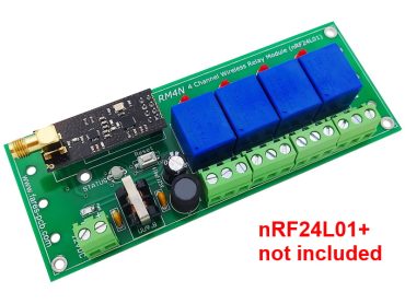4-Channel Wireless Relay Module nRF24L01+ (RM4N) – Fares PCB